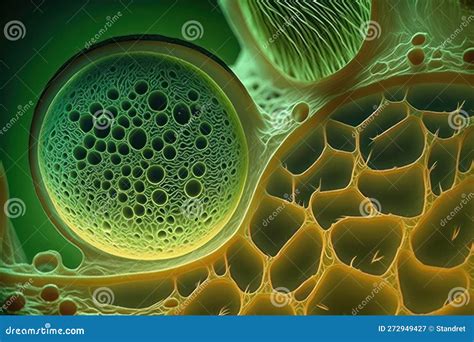 Grass Cells Under The Microscope Generative Ai Stock Illustration Illustration Of Creative