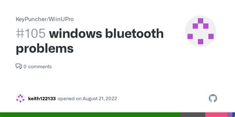 Windows Bluetooth Problems · Issue 105 · Keypuncherwiinupro · Github
