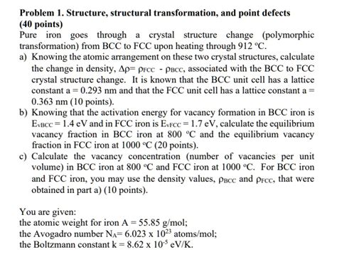 Problem 1 Structure Structural Transformation And Point Defects 40