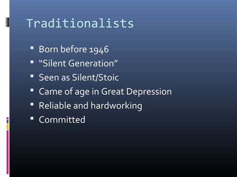 Generations Work Ppt