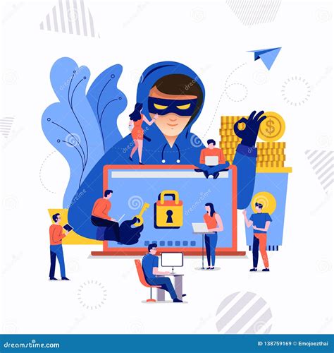 Cyber Hacker Concept Stock Vector Illustration Of Attack 138759169