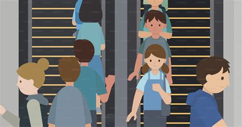 사람들은 반대 방향으로 에스컬레이터를 타고 있습니다 벡터 Unsplash의 사람 이미지