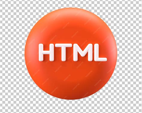 Premium Psd Programming Language Html Icon 3d Render