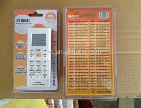 Universal Ac Remote Control Kt-9018e, High Quality Universal Ac Remote ...