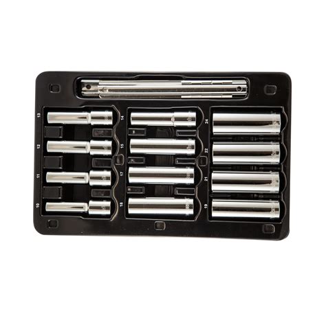 Socket Sets 12 Piece 1 2 Drive Metric 12 Point Deep Socket Set From