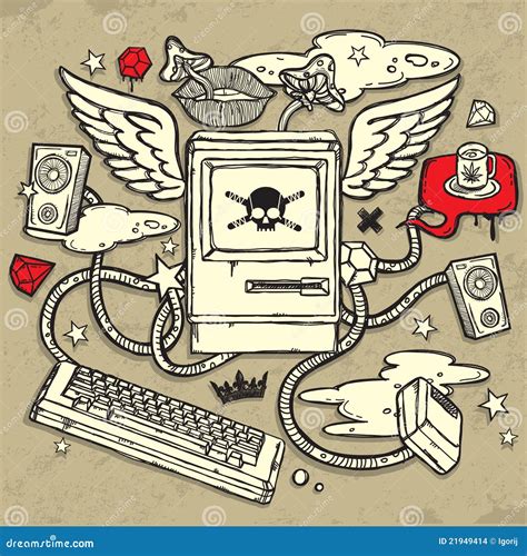 Dangerous Computer Design Stock Illustration Illustration Of Keyboard
