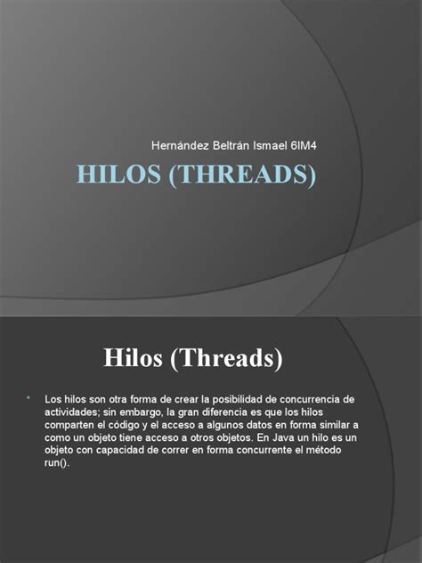 hilos threads pdf hilo computación ciencias de la computación