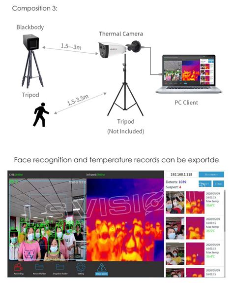 LSVISION Professional AI Human Body Thermal Temperature Imaging Scanning IP Camera With