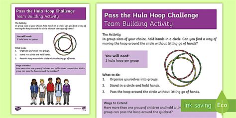 Ks1 Pass The Hula Hoop Challenge Activity Teacher Made