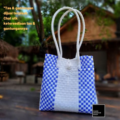 Jual Tas Jali Tas Jali S Tas Jali M Tas Anyaman Plastik Tas Anyam Tassel Mint Vanila M