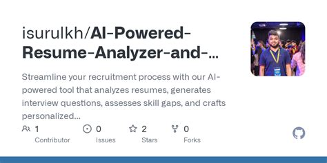 Github Isurulkhai Powered Resume Analyzer And Job Application Assistant Streamline Your