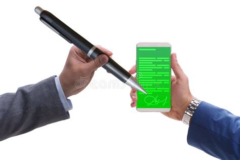 Electronic Signature Concept In The Business Stock Image Image Of Contract Information 241225655