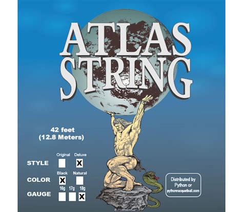 Python Atlas Deluxe 18g Black String Squashgalaxy