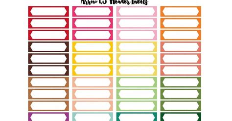 15 Arrow Header Labels Free Planner Printable