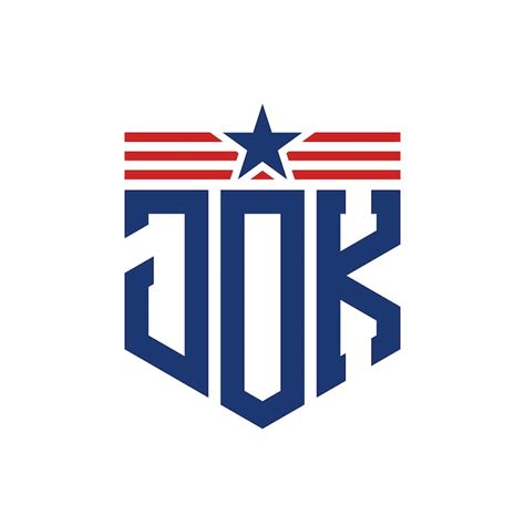 Premium Vector Patriotic Jok Logo With Star And American Flag Straps