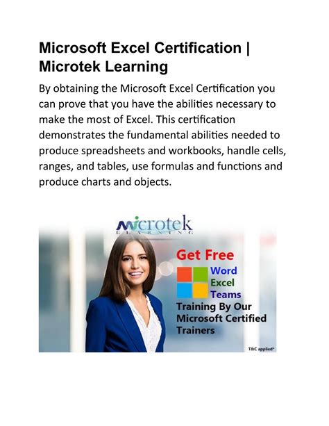 microsoft excel certification microtek learning by microtek learning
