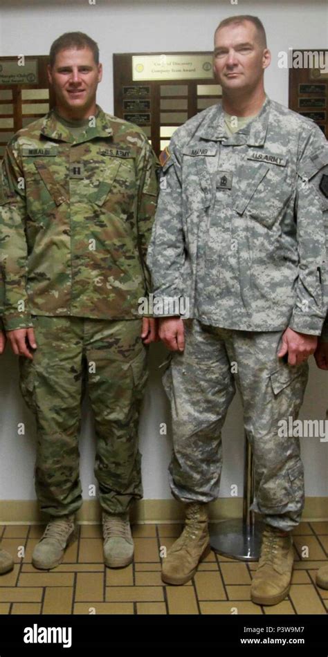 Capt Andrew Miraldi And 1st Sgt Aaron Mang Assigned To The 571st