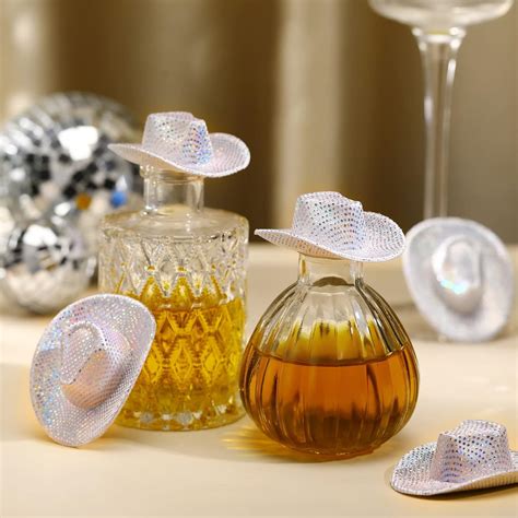 Sotiff Mini Sombrero De Vaquero De Discoteca Con Luz Holográfica