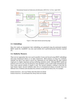 FEATURES MATCHING USING NATURAL LANGUAGE PROCESSING PDF