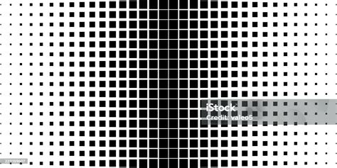 벡터 하프톤 사각형 추상적인 배경입니다 흑인과 백인 패턴입니다 힙스터 패션 디자인 프린트 흰색 배경에 기하학적 디자인 의료 과학 및 의학 배경 가상현실에 대한 스톡 벡터