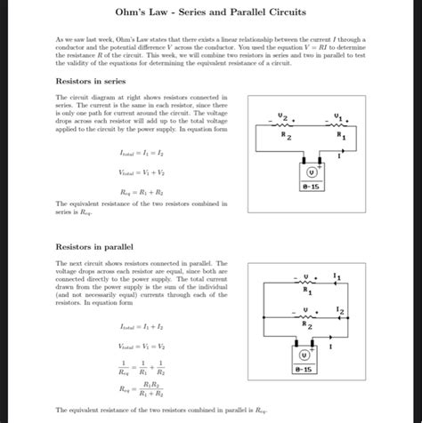 Equation For Series And Parallel Circuits Circuit Diagram