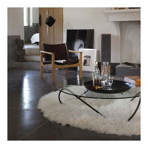 Kaeko Round Coffee Table Metal And Glass Coffee Table Objekto