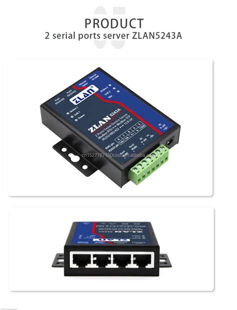 Zlan A Ports Rs To Ethernet Rj Tcp Ip Modbus Rtu Gateway Multi Master Serial Device