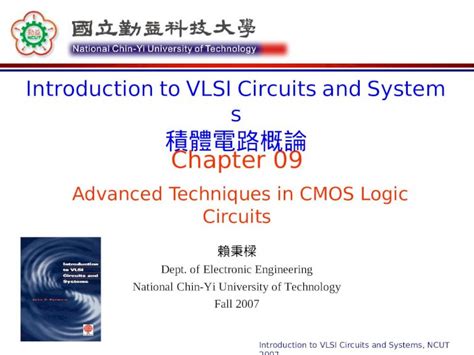 Ppt Chapter 09 Advanced Techniques In Cmos Logic Circuits Dokumen Tips