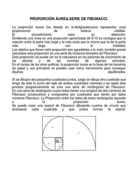 Proporción Áurea Pdf Enseñanza De Matemática Science