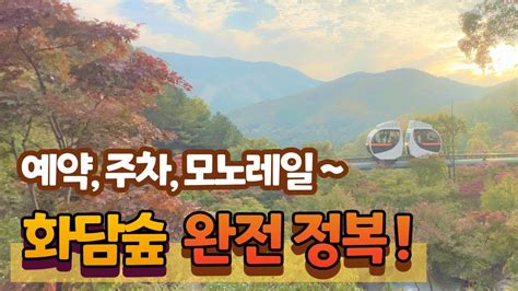 화담숲 가을 단풍 구경가기 예약 주차 모노레일 추천코스 등 꿀팁 대방출 화담숲 가기 전에 꼭 보고 가세요 Youtube