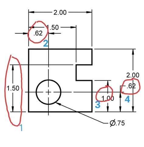 Solved P The Following Object Is Dimensioned Incorrectly Course Hero