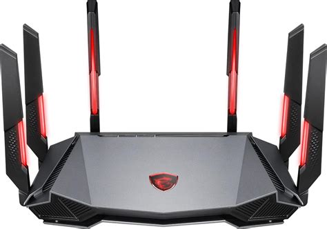 Msi Radix Axe6600 Wifi 6e Tri Band Gaming Router Ai Qos Rgb Procesador Quad Core De 1 8 Ghz