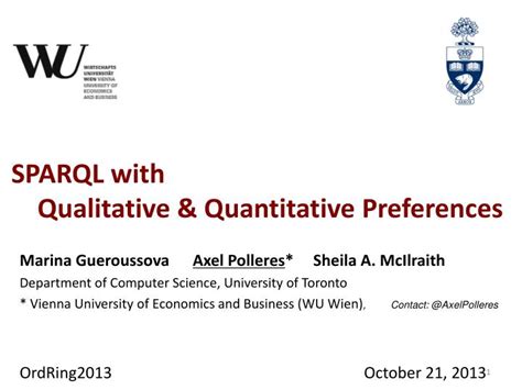 Ppt Sparql With Qualitative And Quantitative Preferences Powerpoint Presentation Id 3542618