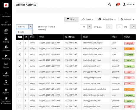 guide for magento 2 admin logs extension
