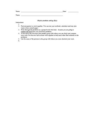 Fillable Online Physics Problem Solving Key Fax Email Print PdfFiller