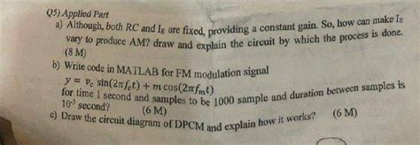 Solved 05 Applied Part A Although Both RC And Le Are Chegg Com