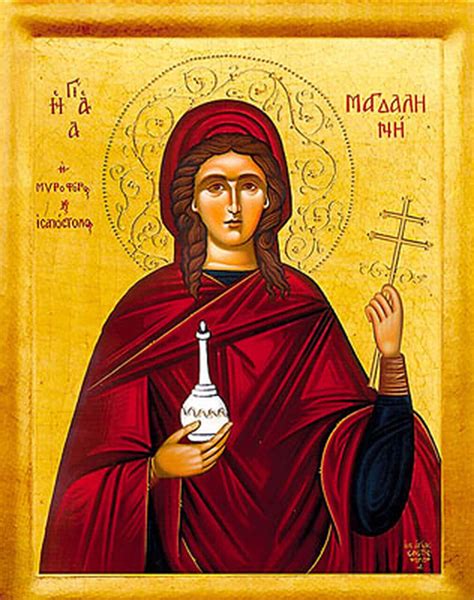 Icons Of Saint Mary Magdalene The Myrrh Bearer Of Our Lord God And