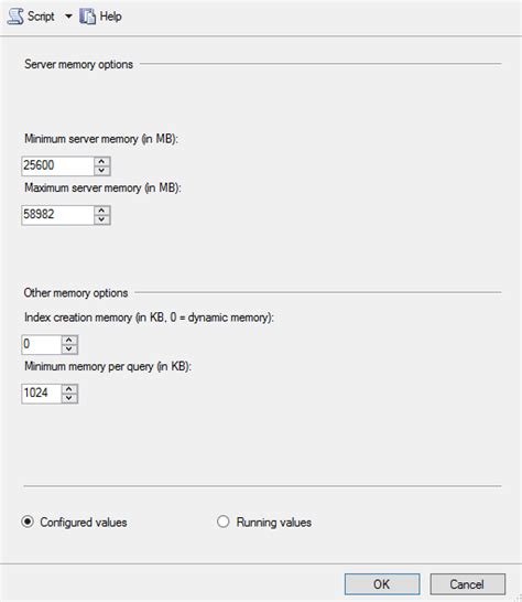 why is sql server 2012 working set memory low database