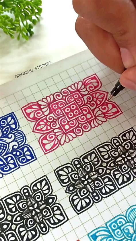 Muskan Mandala Artist On Instagram Rectangular Pattern Tutorial Part Save For Future