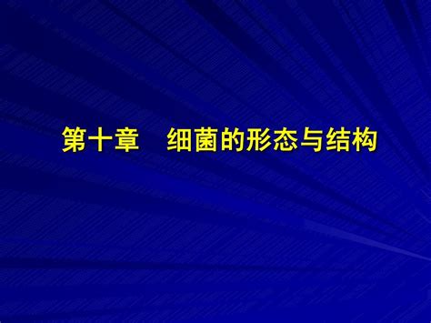 细菌的形态和结构 word文档在线阅读与下载 无忧文档