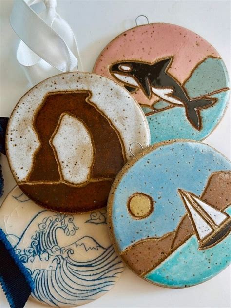 Handmade Ceramic Ornaments Nature Inspired Christmas Ornament
