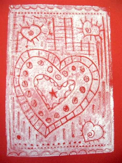 Art Is Basic Art Teacher Blog Styrofoam Valentines Prints