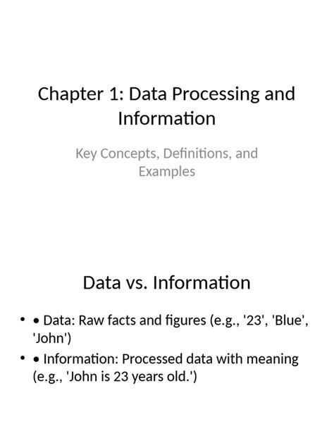 Data Processing Presentation Pdf