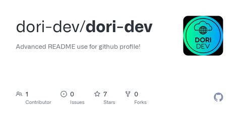 GitHub Dori Dev Dori Dev Advanced README Use For Github Profile