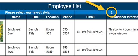 Employee Listing Snippet Modern Campus CMS Support Stockton University