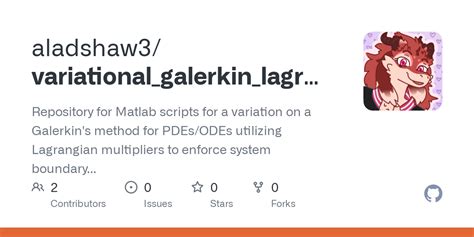 GitHub Aladshaw Variational Galerkin Lagrange Method Repository For Matlab Scripts For A