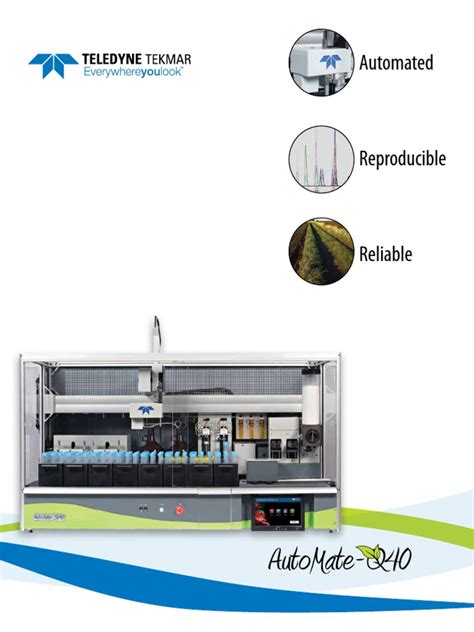 Brochure Teledyne Tekmar Automate Q40 Automated Quechers Platform Pdf Automation Volume