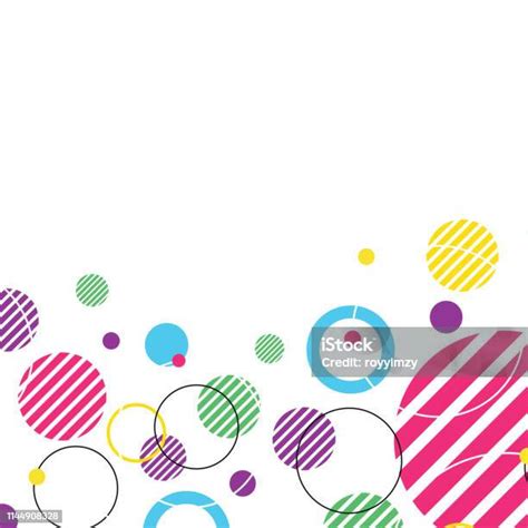 배너 전단지 책 표지 포스터에 대 한 추상적인 원형 기하학적 배경 디자인입니다 연결 레이아웃 점과 선 벡터 일러스트 디자인에 대한 스톡 벡터 아트 및 기타 이미지 Istock