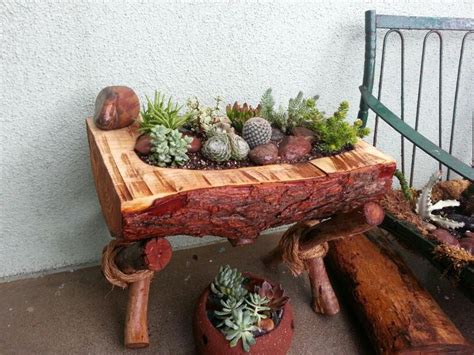 29 Best Log Planters Images On Pinterest Log Planter Backyard Ideas And Garden Ideas
