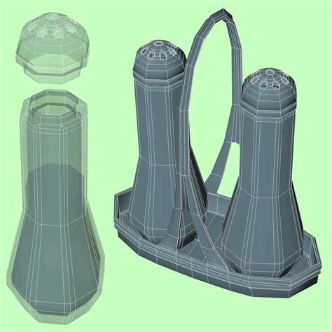 소금과 후추 쉐이커 3d 모델 19 3ds Obj Fbx Blend C4d Free3d